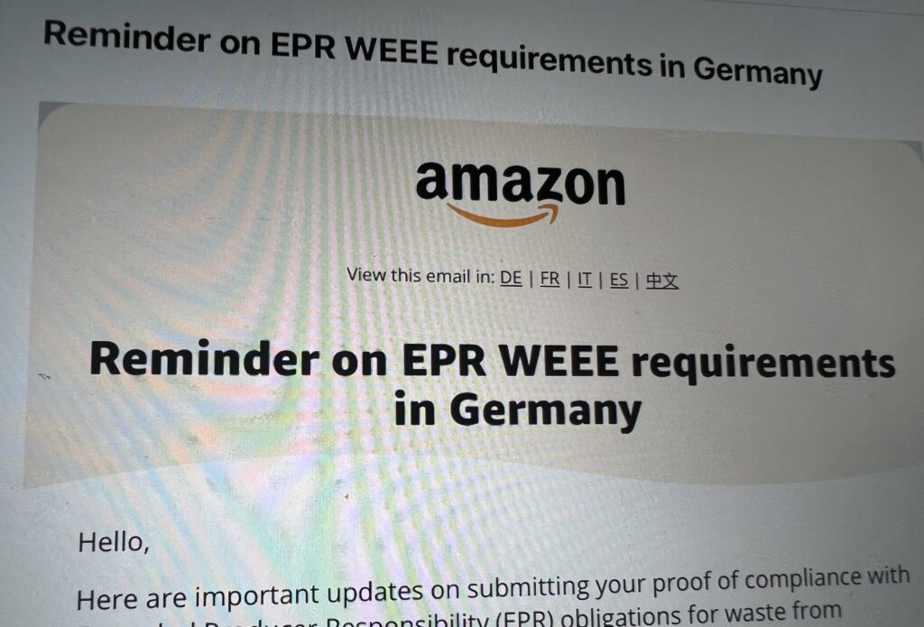 Compliance with Extended Producer Responsibility (EPR) Obligations for WEEE in Germany - Seller ...